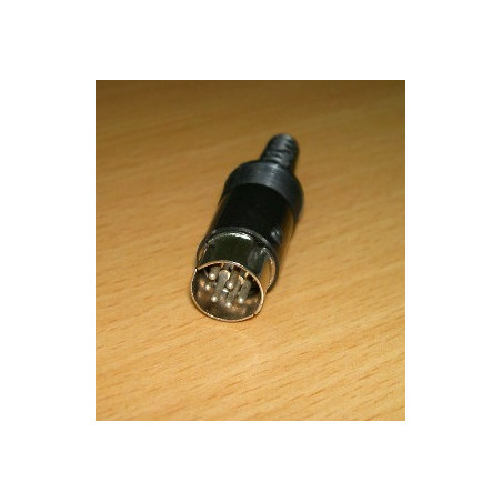 FICHE DIN 6 BROCHES MALE 45- A SOUDER - DIN6M-45